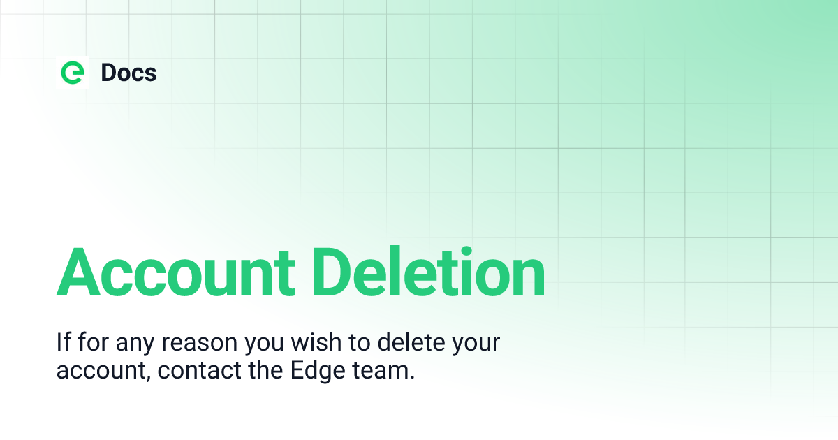 Account Deletion | Docs