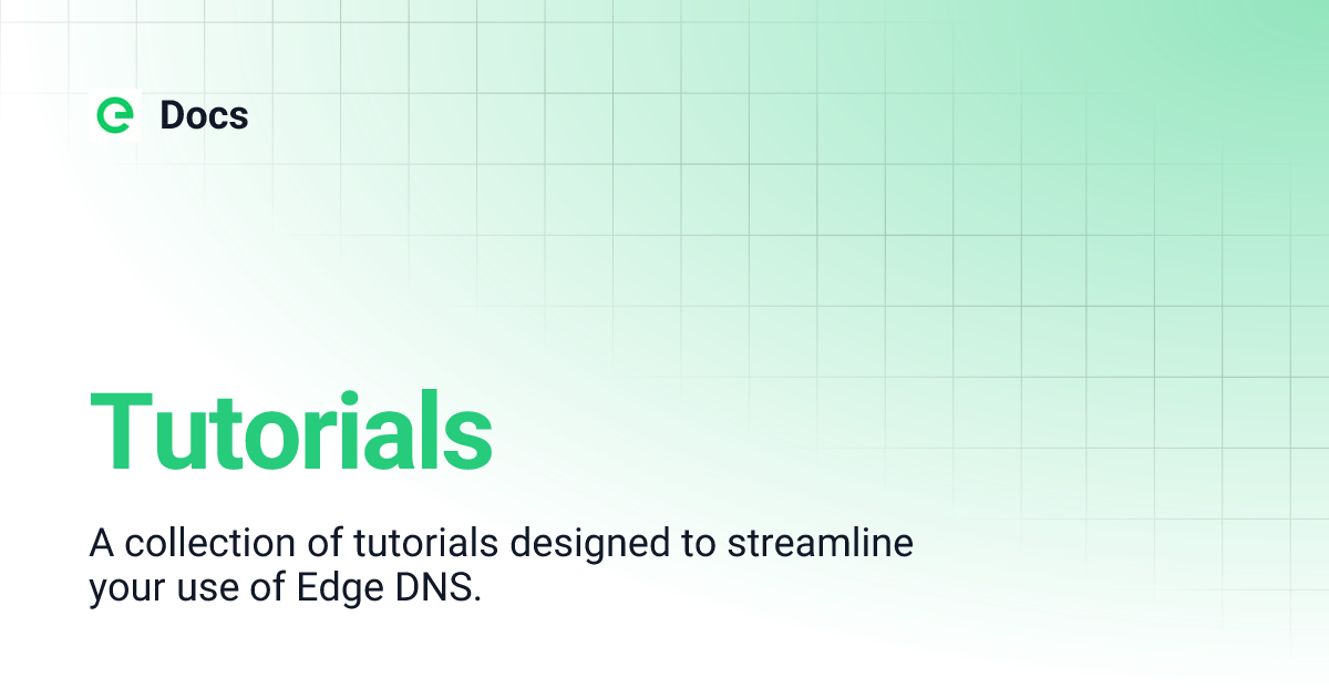 Tutorials | Docs
