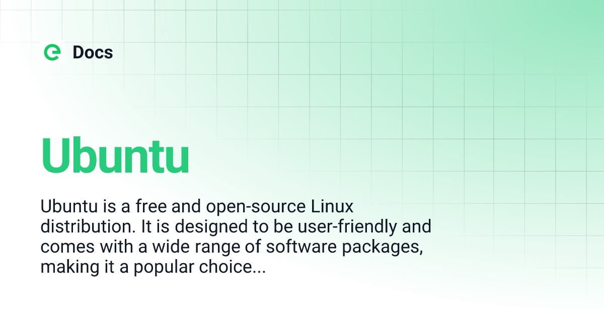Ubuntu | Docs